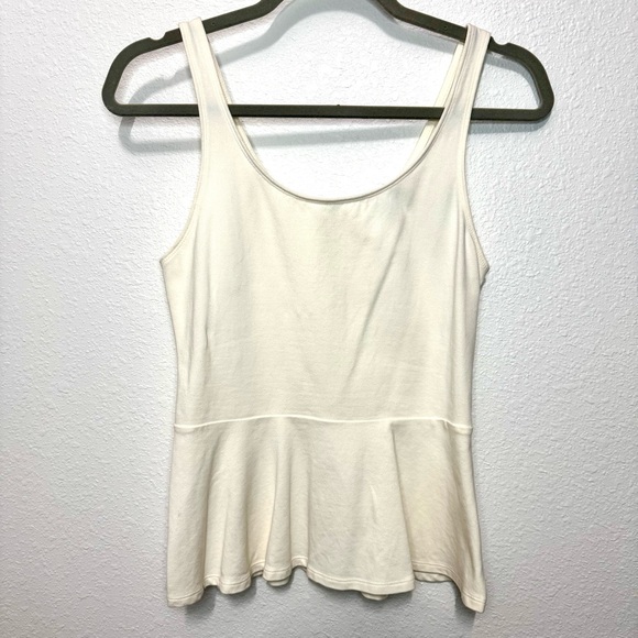 Express | Tops | Express Cream Womens Peplum Top | Poshmark